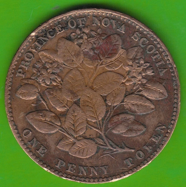 MÜNZE KANADA NOVA Scotia Penny Token 1856 sehr schön leichte Kratzer ...