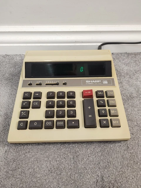 SHARP COMPET CS-1122 Electronic Adding Machine Calculator Vintage ...