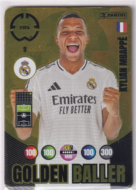 PANINI 2025 FIFA Club World Cup 25 Card No. 9 Kylian Mbappe Golden ...