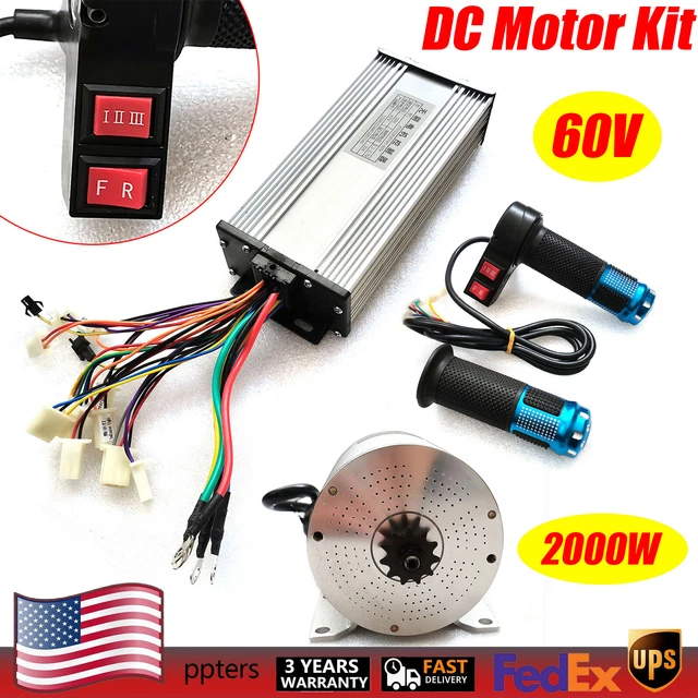 60V 2000W ELECTRIC Motor Brushless Speed Controller Conversion Kit for ...