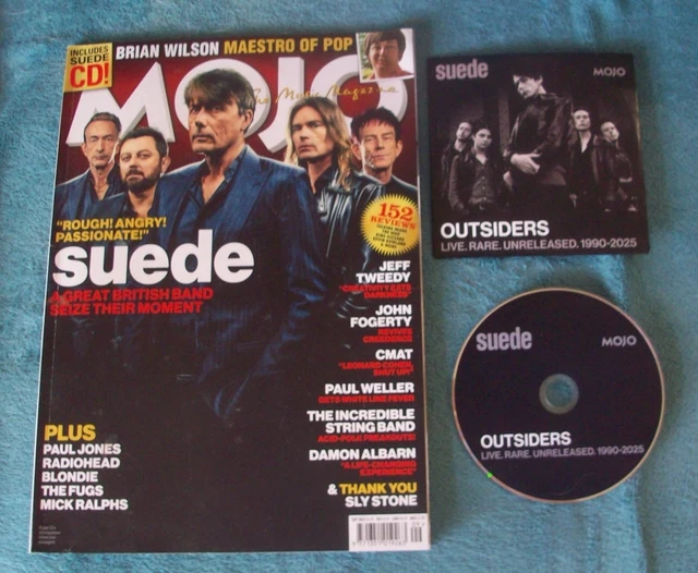 MOJO MAGAZINE 382 September 2025 inc Suede Outsiders CD. Brian Wilson ...