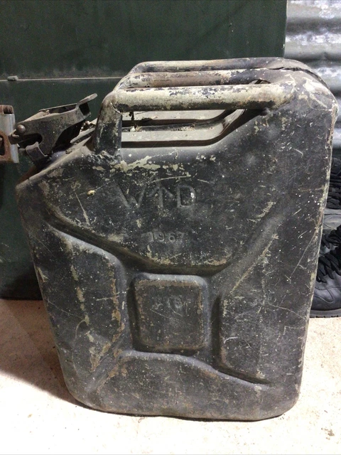 VINTAGE WW2 1967 British Military Issue 5 Gallon WWII W↑D Jerry Petrol ...