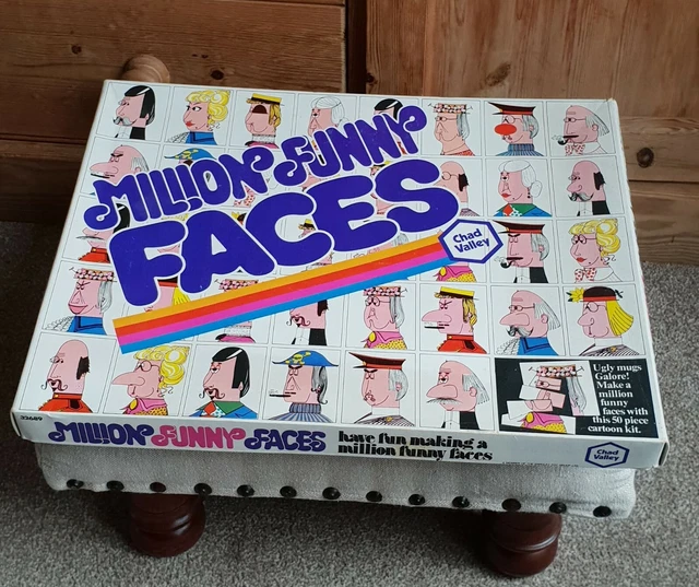 1970S CHAD VALLEY Million Funny Faces 50 Pce Cartoon Kit Vintage Game ...