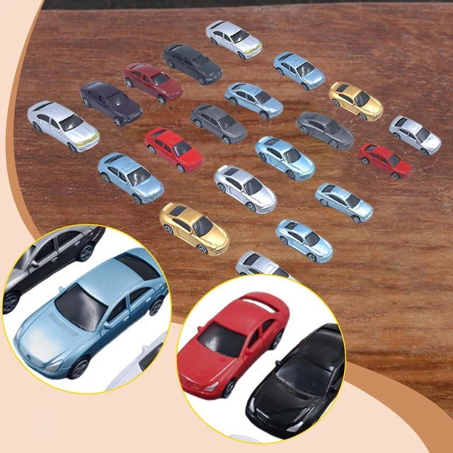 20PCS MODEL CARS Mini Vehicle for Street Layout Sand Table Model Train ...