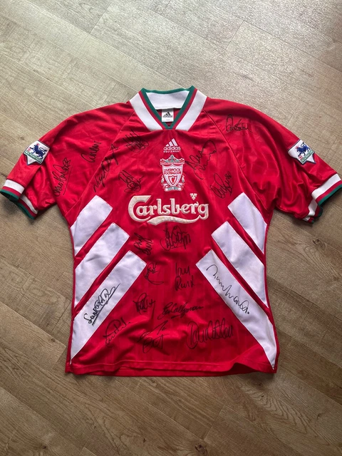 MATCH WORN RARE Liverpool Fc Home Shirt - 1993-94 Season - No.4 (Steve ...