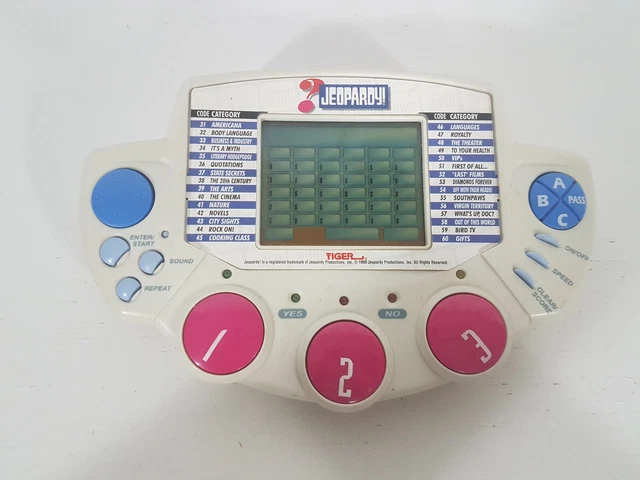 JEOPARDY DELUXE EDITION Tiger Electronics Handheld Game 1999 $16.80 ...