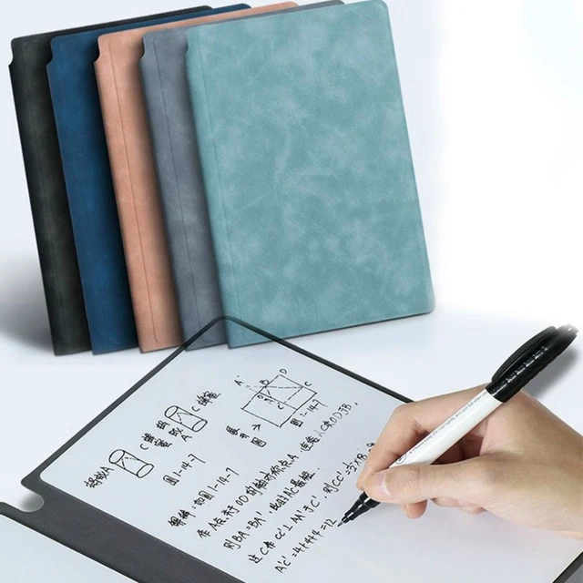 REUSABLE A5 WHITEBOARD Notebook Leather Writing Board School Office $18 ...