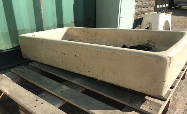 LARGE RECLAIMED CANE Shallow Butler Sink £195.00 - PicClick UK