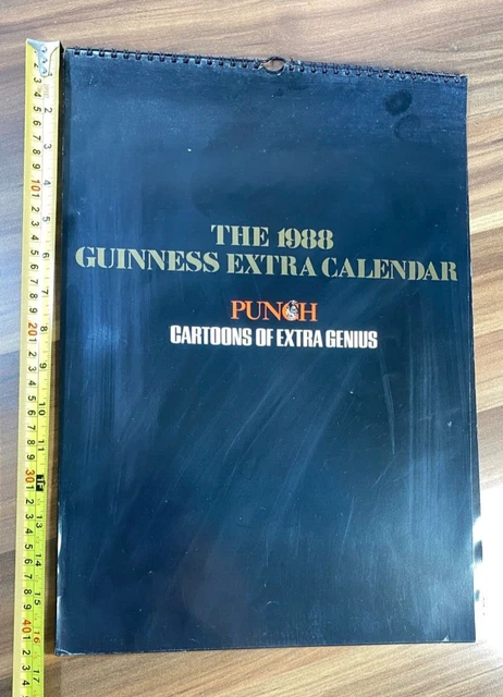 GUINNESS CALENDAR 1988 - Punch Themed - Dates Correct in 2044 Framing ...