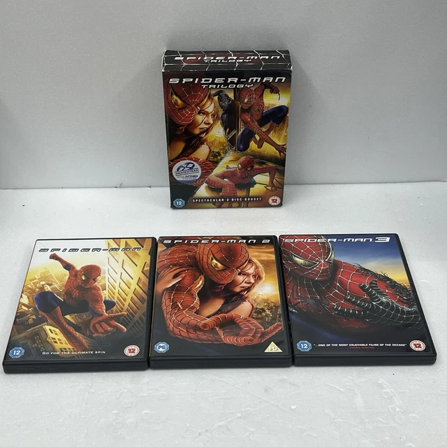 SPIDER-MAN TRILOGY 3-DISC DVD Set, 2007 Tobey Maguire Mint Discs ...