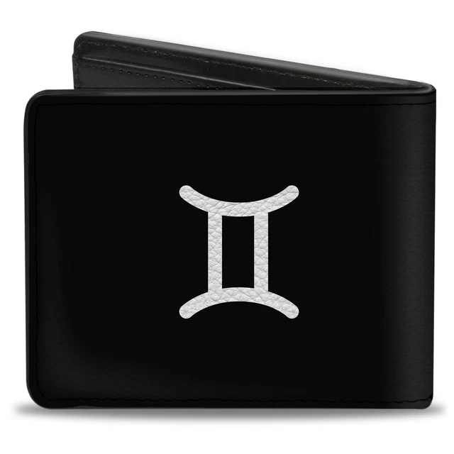 BI-FOLD WALLET ZODIAC GEMINI/Symbol Black/White EUR 24,89 - PicClick IT