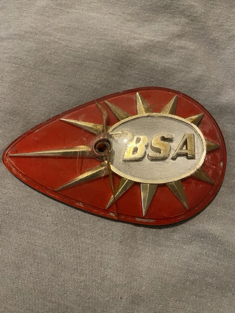 BSA ORIGINAL RED Vintage Pear Shaped Tank Badge £10.00 - PicClick UK