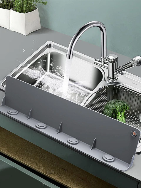 SILICONE SINK SPLATTER Guard Water Splatter Guard with Suction Cup ...