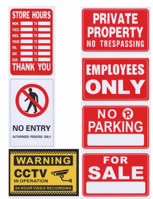 CCTV NO ENTRY No Parking No Trespassing Business Hours Self Adhesive ...
