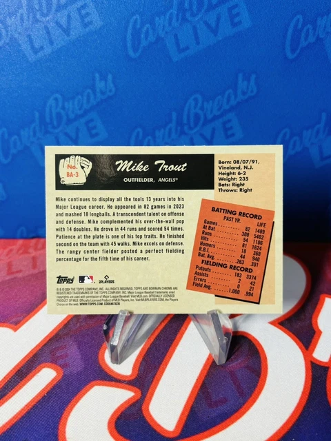MIKE TROUT ANIME Case Hit 2024 Bowman 1955 Bowman Anime SSP Los Angeles ...