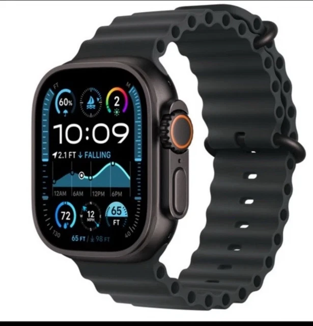 APPLE WATCH ULTRA 2 GPS+ Cellular 49mm TITANIUM Case with BLACK OCEAN ...