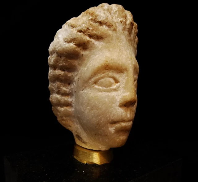 TETE ROMAINE EN Marbre De Jeune Homme 100/300 Ad - Roman Marble Head Of ...