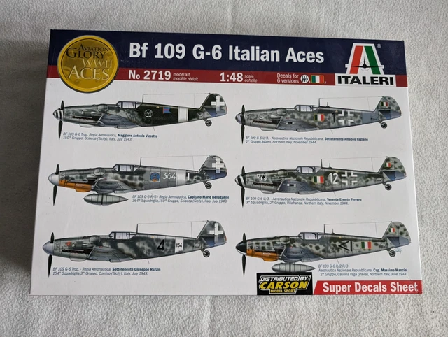 ITALERI 2719 MESSERSCHMITT Bf 109 G-6 Italian Aces in 1:48 IMBALLO ORIGINALE + TOP!!! EUR 17,00 ...