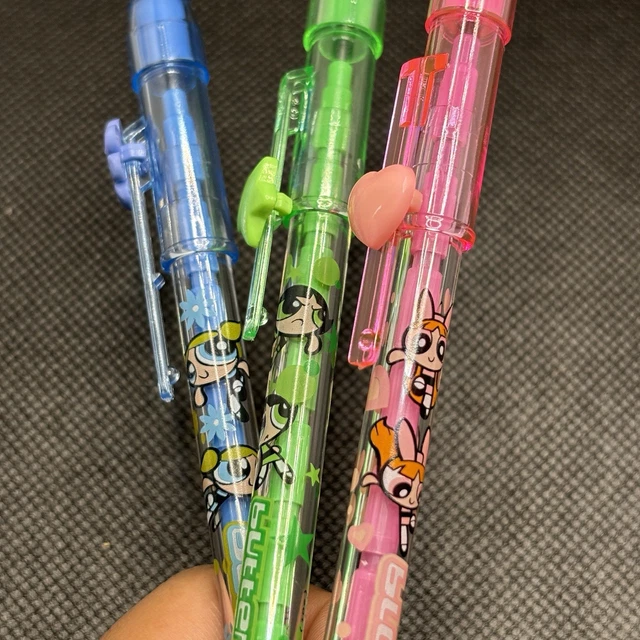 THE POWERPUFF GIRLS Stackable Graphite Pencils With Eraser - Set of 3 ...