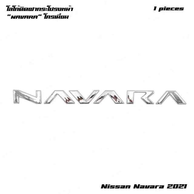 EMBLEMA CROMATO COFANO Logo Per Nissan Navara Pro-4X Pro-2X 2021 - 2023 ...