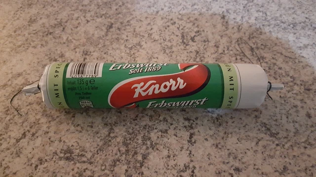 1 ROLLE KNORR Erbswurst Grün Erbsensuppe 135g . ( noch 10 Rollen zur ...