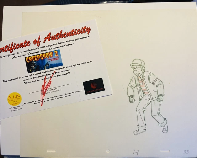 CREEPSHOW ORIGINAL PRODUCTION DRAWING Cel - George A Romero, Stephen ...