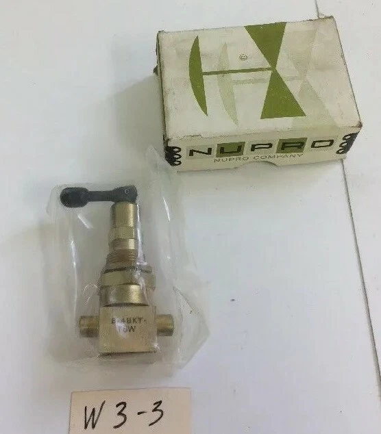 NUPRO B-4BKT-TSW BRASS Pneumatic Gas Shutoff Toggle Valve Warranty! £38 ...