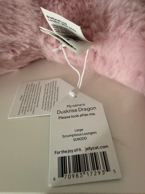 JELLYCAT PURKS EXCLUSIVE Duskrise Dragon & Pin, BNWT *proof Of Purchase ...