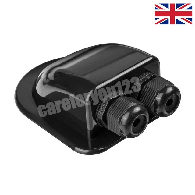 CARAVAN MOTORHOME SOLAR Cable Junction Box Double Wire Entry Gland Box ...