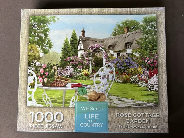 ROSE COTTAGE GARDEN 1000 Piece Jigsaw Puzzle WH Smith Life The Country ...
