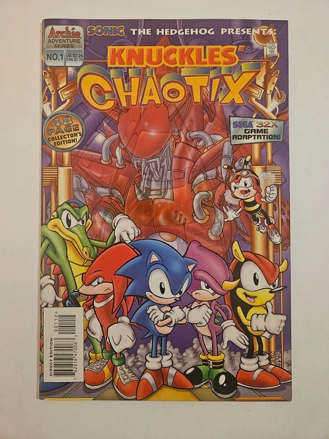 KNUCKLES' CHAOTIX #1 Archie Comics Sonic the Hedgehog 1996 £41.36 ...