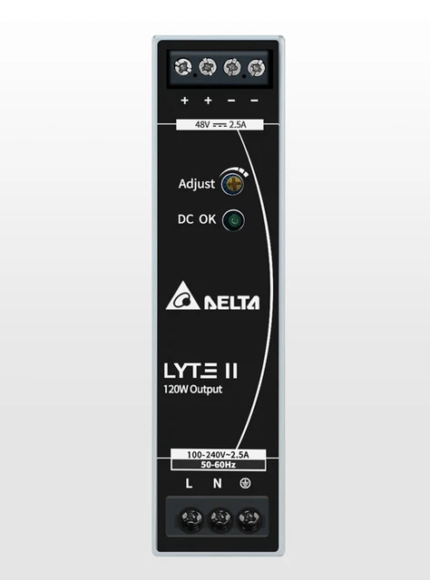 DELTA SWITCHING POWER Supply Module Guide rail type DRL-48V120W1EN $80. ...