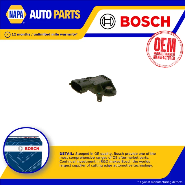 BOOST PRESSURE SENSOR fits HONDA CIVIC FK3 2.2D 05 to 13 Bosch ...