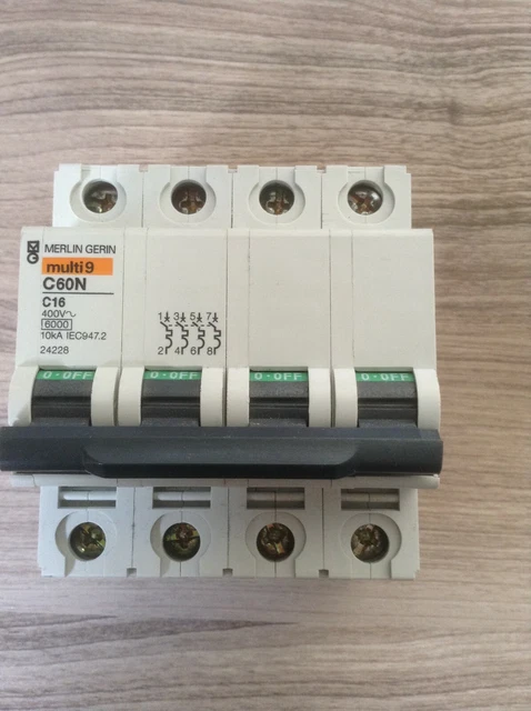 YO MERLIN GERIN circuit breaker Tetra multi9 C60N C16 ref. 24228 mint £ ...