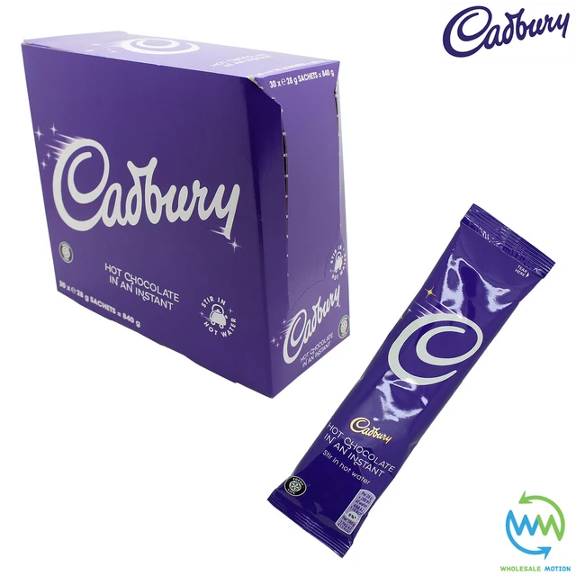 CADBURY INSTANT HOT CHOCOLATE Sachets 28g Drink COCOA Powder INDIVIDUAL ...