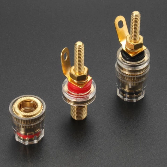 SPEAKER TERMINAL BINDING Posts Gold Amplifier Connector Replacement ...