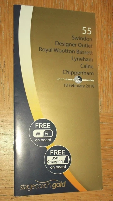 STAGECOACH ROUTE 55 Swindon-Chippenham Timetable leaflet Feb 2018 ...