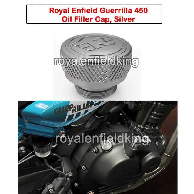 GENUINE ROYAL ENFIELD Guerrilla 450 Oil Filler Cap, Silver £29.21 ...