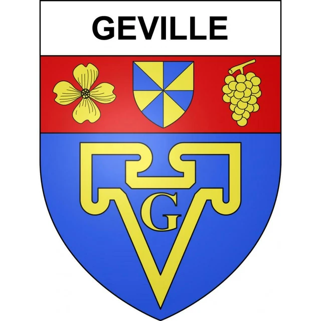 GEVILLE 55 VILLE sticker blason écusson autocollant adhésif EUR 6,99 - PicClick FR