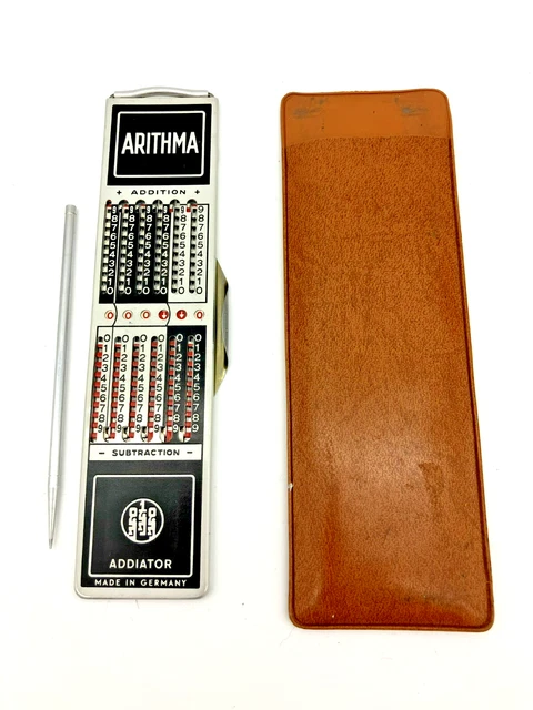VINTAGE ARITHMA ADDIATOR Adding Machine Mechanical Calculator made in ...