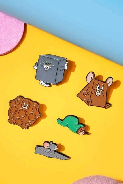 TOM AND JERRY Mouse Cat Enamel Pin Badge Collectable - Nickelodeon Set ...