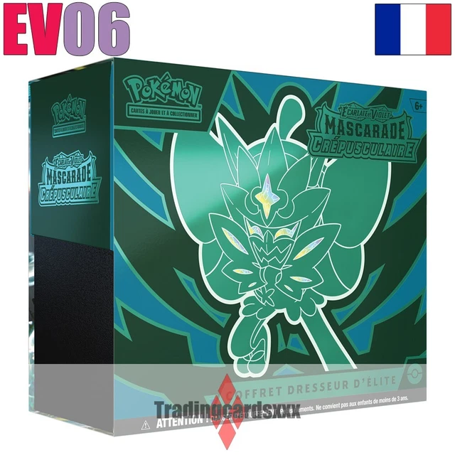 POKÉMON - COFFRET Dresseur d'Élite EV06 Mascarade Crépusculaire ...