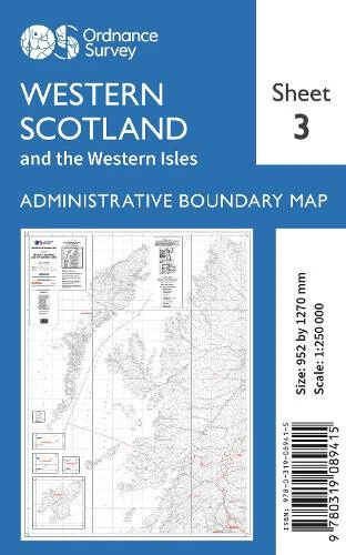 WEST SCOTLAND (OS Admin Boundary Map) by Ordnance Survey [Sheet map ...
