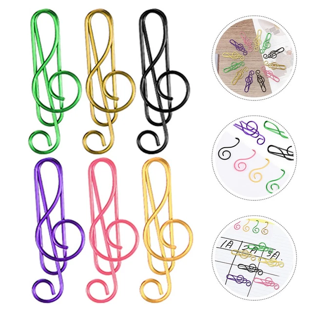 85 PCS DOCUMENT Clips Musical Note Shape Paper Unique for Office $23.93 ...