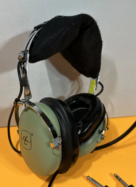 DAVID CLARK MODEL H10-13.4 Headset Dual Plug W/ Boom Mic M-7A Gel Ear ...