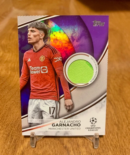 2024 TOPPS UEFA Club Alejandro Garnacho Superstar reliquia viola 126/ ...