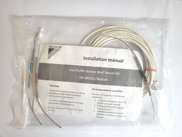 15X LOW PROFILE Button Wall sensor KIT UK.KRCS01/BUTTON * DAIKIN * £170.00 - PicClick UK