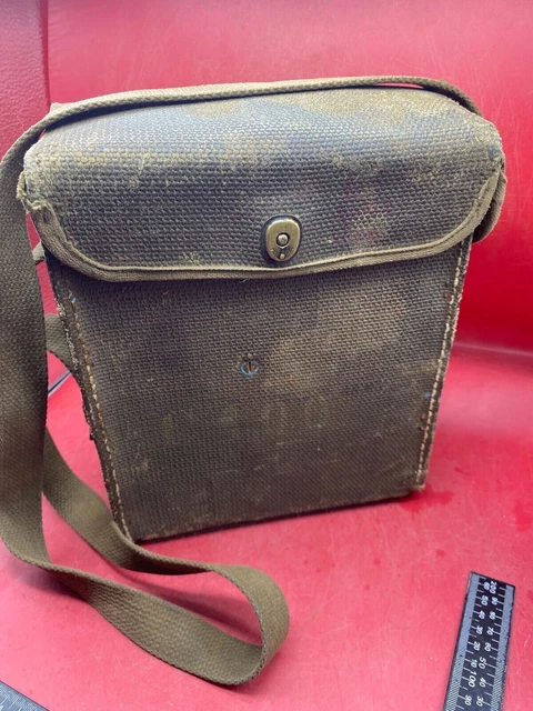 Original Ww2 Us Army Signal Corps 1944 Dated Field Telephone In Leather
