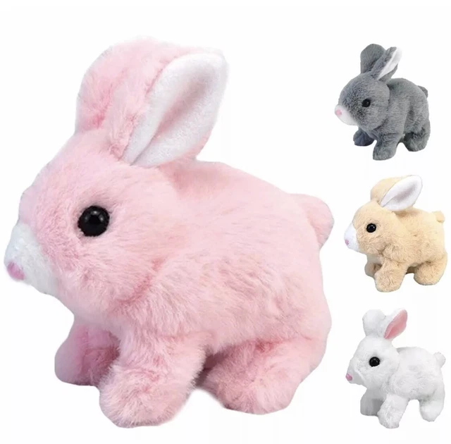 ELECTRIC PLUSH RABBIT Can Walk & Talk Plush Battery Operated Bunny Kids ...