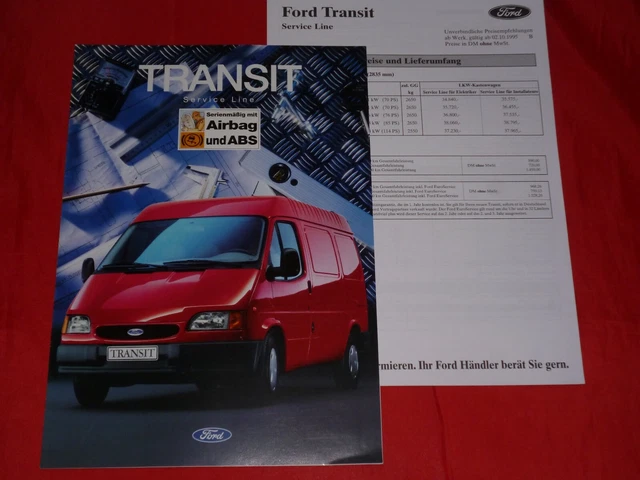 FORD TRANSIT SERVICE Line Brochure Brochure Brochure + Price List ...